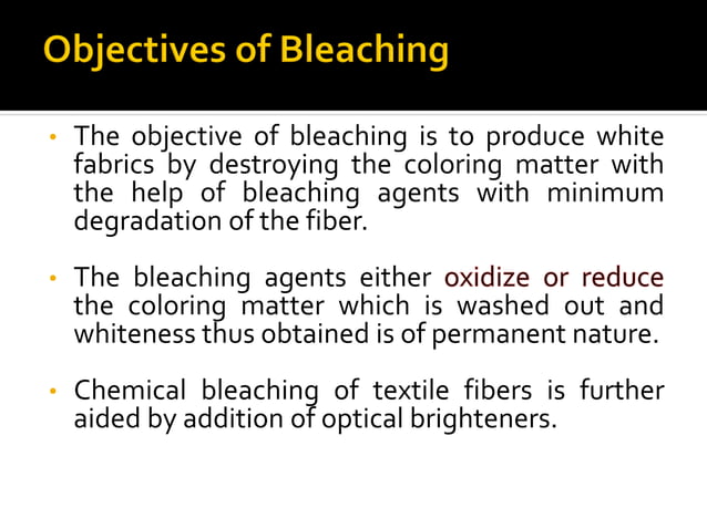 Bleaching process in textile processing | PDF | Candle and Soap Making ...