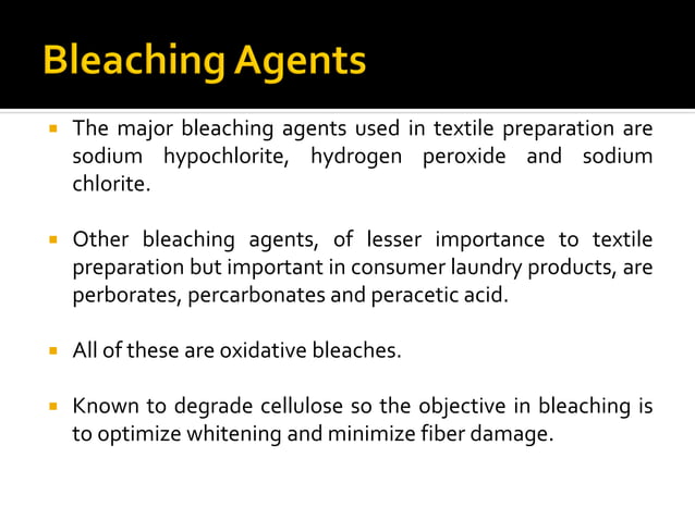 Bleaching process in textile processing | PDF | Candle and Soap Making ...