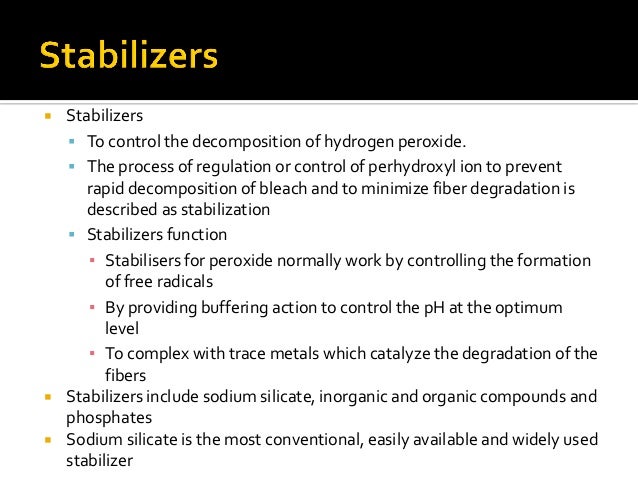 Bleaching process in textile processing