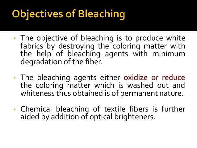 Bleaching process in textile processing
