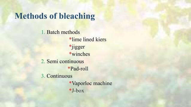 Bleaching process | PPTX