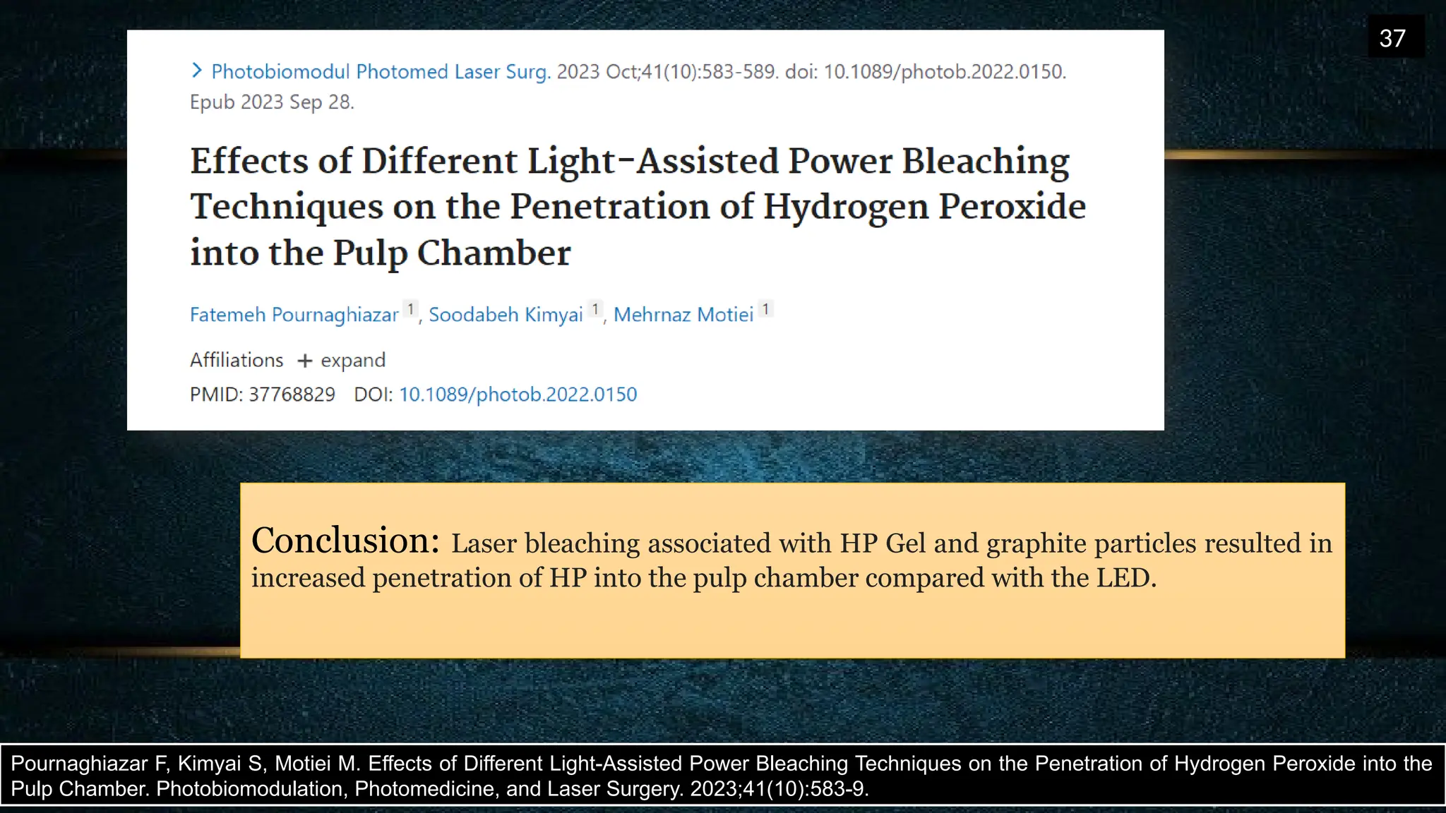 BLEACHING of discolored tooth for dental students | PPTX