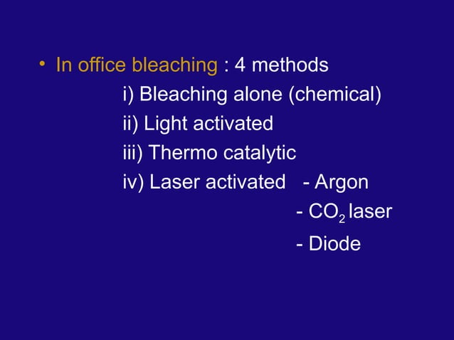 Bleaching materials and techniques, complications | PPT