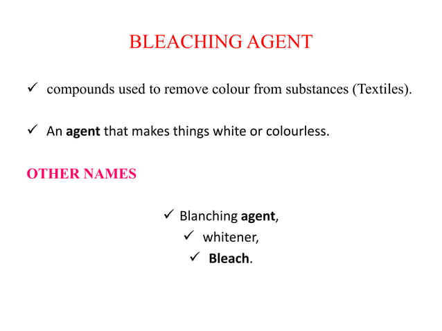 Bleaching and its agents( silk fabric) | PPT