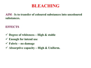 Bleaching and its agents( silk fabric) | PPT