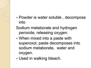 Bleaching of discolored teeth | PPTX