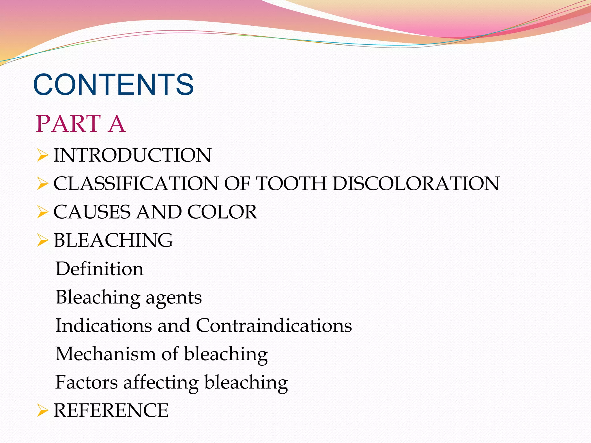 Bleaching of discolored tooth | PPTX