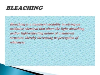 Bleaching of teeth | PPTX