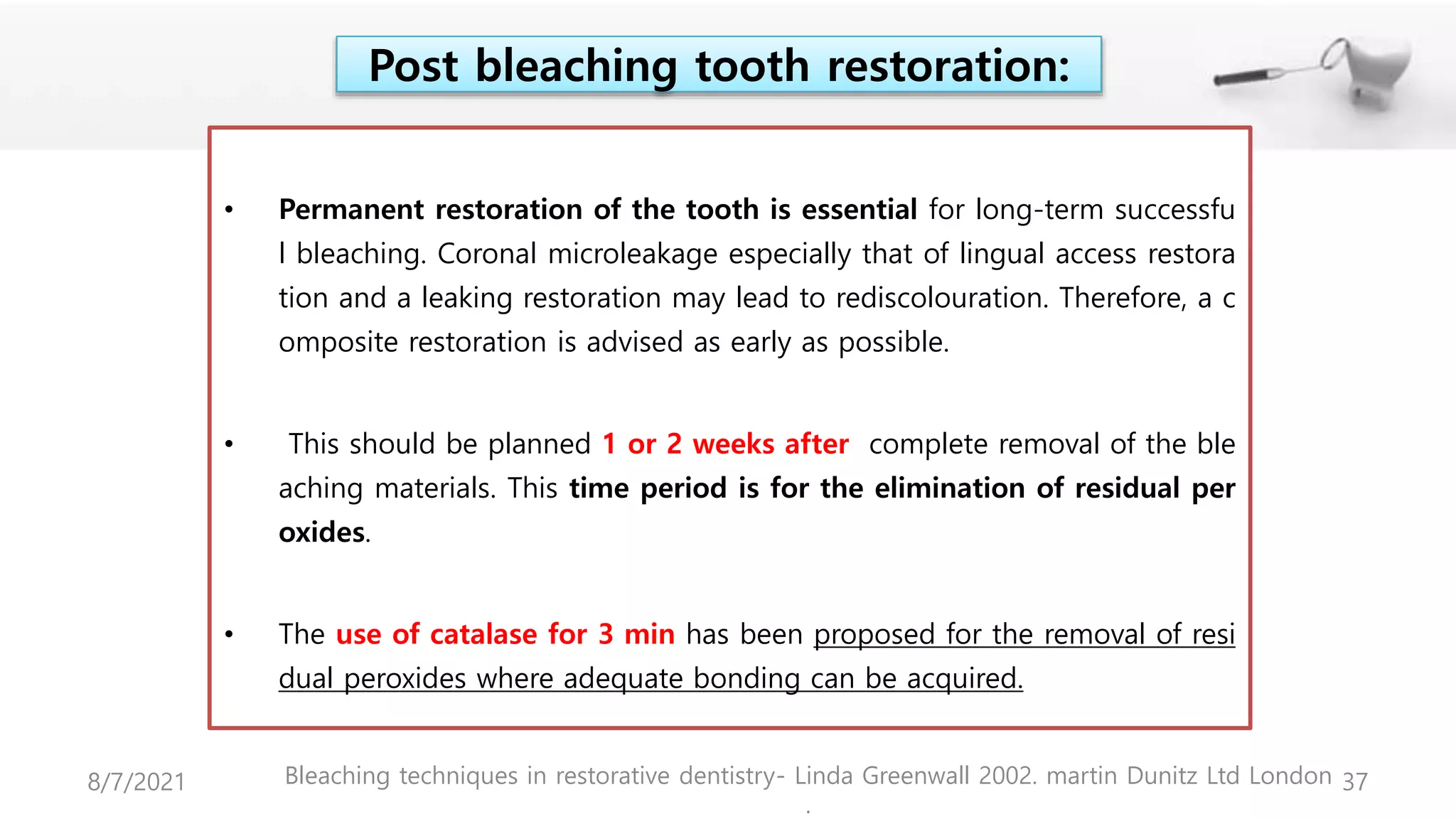 Bleaching & Restorations of discolored teeth in Pediatric Dentistry | PPTX