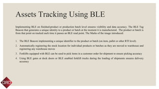 BLE Based Asset Tracking & Personnel Trackingin Food Products Manufacturing (1).pptx