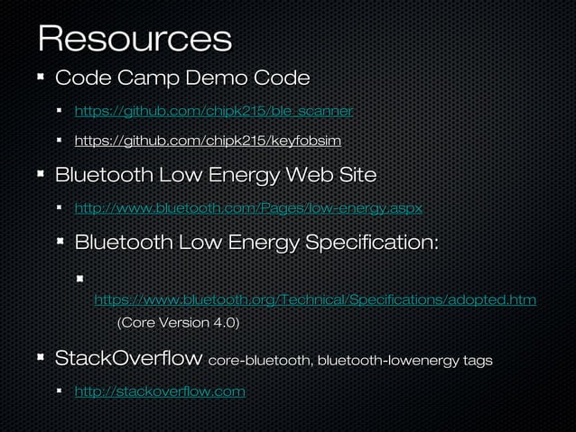 Ble boise codecamp | PPT