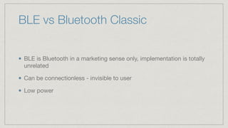 A Brief Introduction to Bluetooth Low Energy (BLE) on iOS | PDF