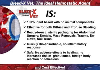 Bleed-X Vet Hemostatic Powder | PPTX