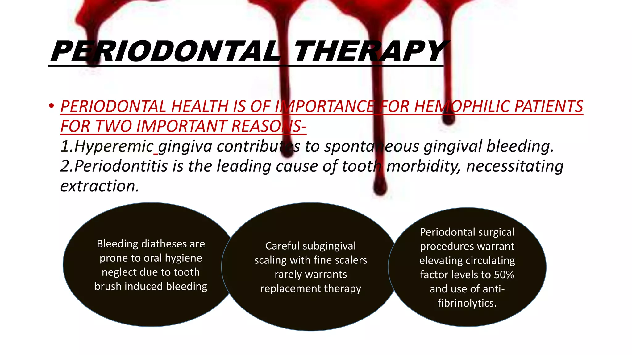 dental management of Bleeding disorders | PPTX