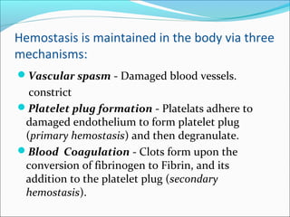 Bleeding timeclotting-time-pt-and-ptt | PPT