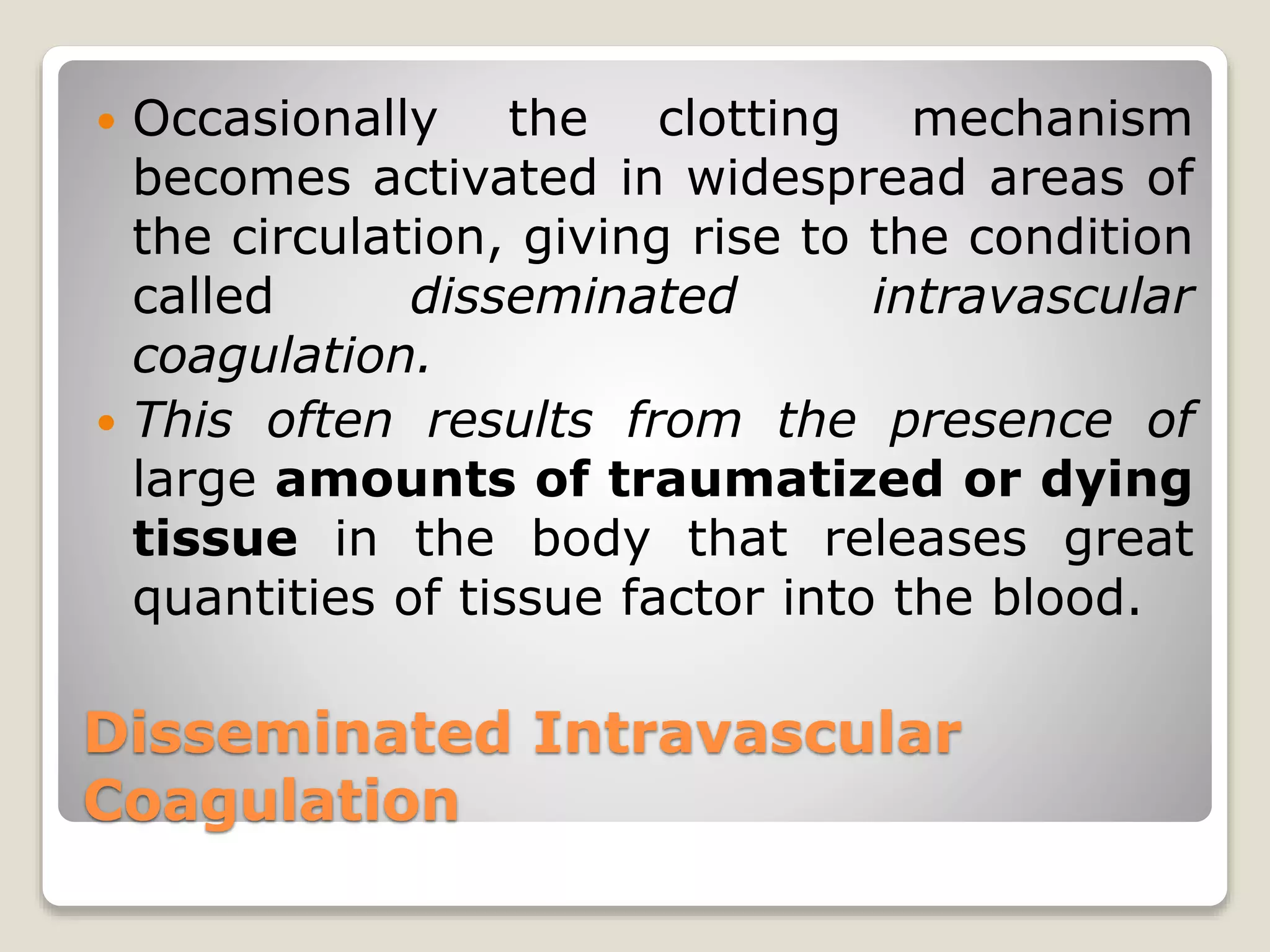Bleeding and clotting disorders | PPTX