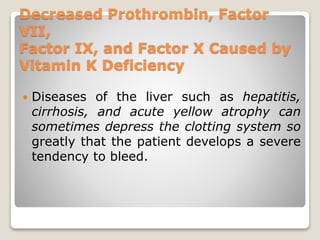 Bleeding and clotting disorders | PPTX