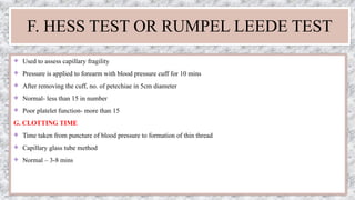 BLEEDING AND CLOTTING DISORDERS.pptx- DR PRIYANKA | PPTX | Blood ...