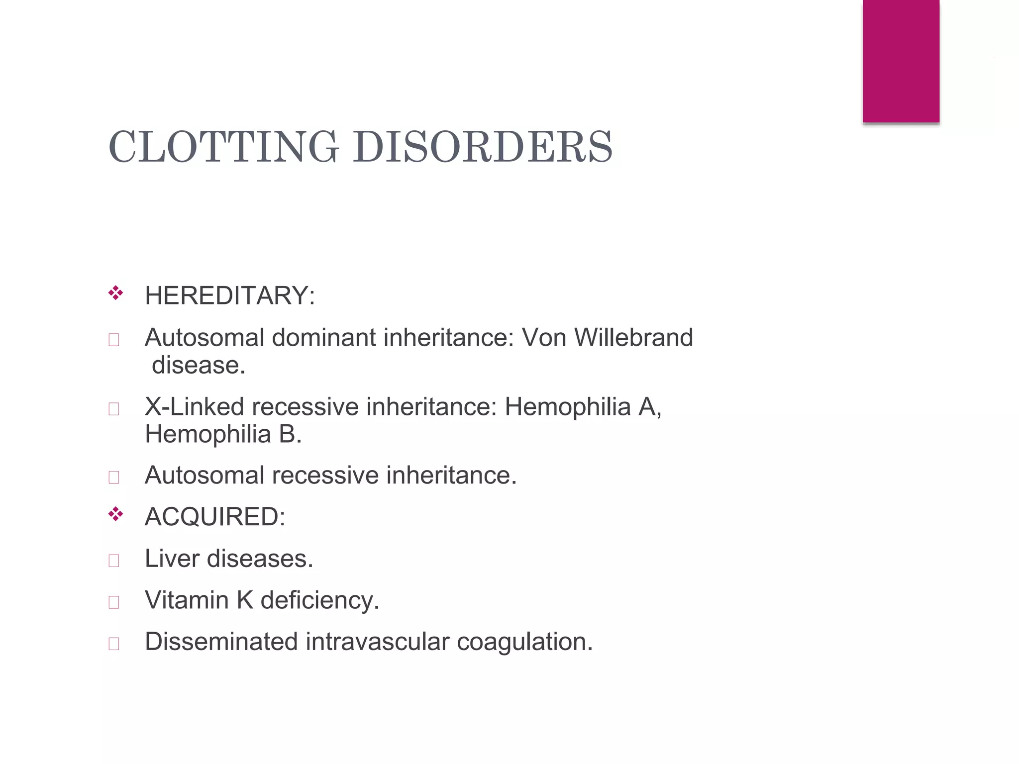Bleeding and clotting disorders dr anoop k r | PPT
