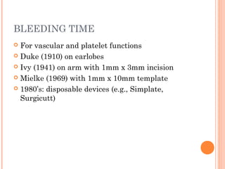 Bleeding and clotting disorders dr anoop k r | PPT