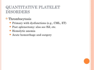 Bleeding and clotting disorders dr anoop k r | PPT