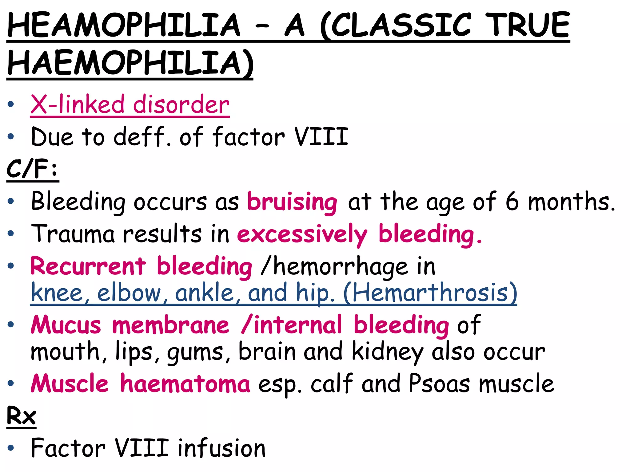 Bleeding and clotting disorders in children | PPTX