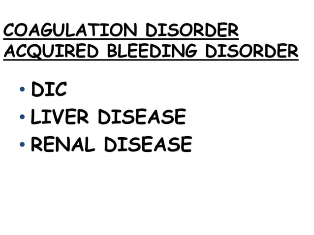 Bleeding and clotting disorders in children | PPTX | Blood Disorders ...