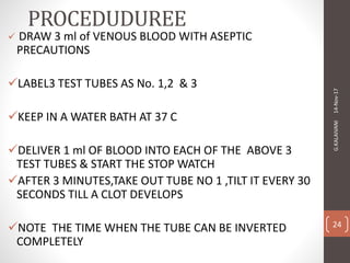 Bleeding and clotting time | PPTX