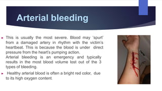 BLEEDING AND FIRST AID FOR BLEEDING.pptx