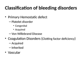 Bleeding & Coagulation disorders case and evaluationA | PPTX