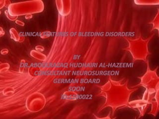 Bleeding diathesis dr . Thamir alotaify | PPTX