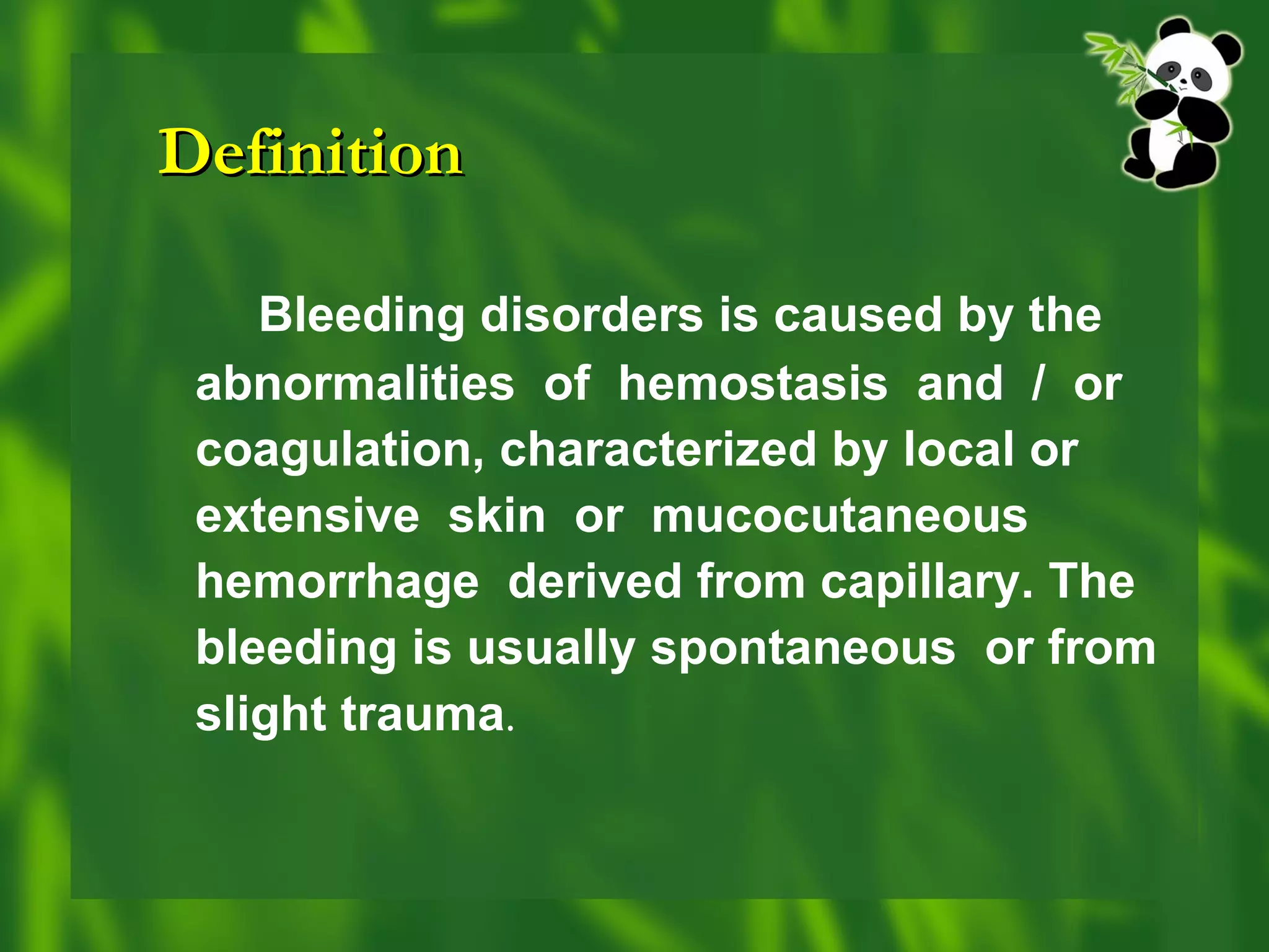 Bleeding Disorder | PPT