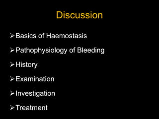 Approach to Bleeding disorder | PPTX