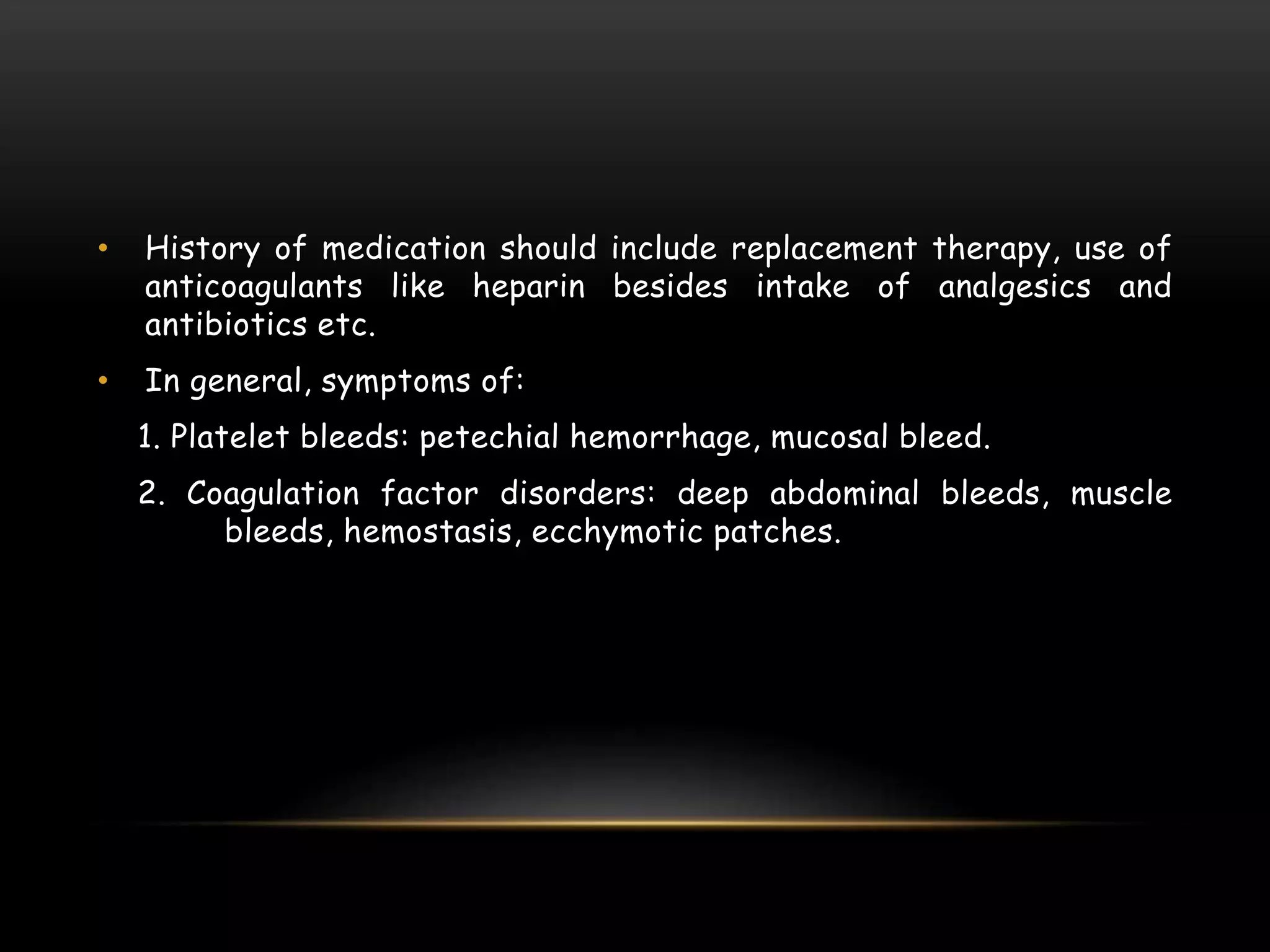 Bleeding Disorders: Classification and Diagnosis | PPTX