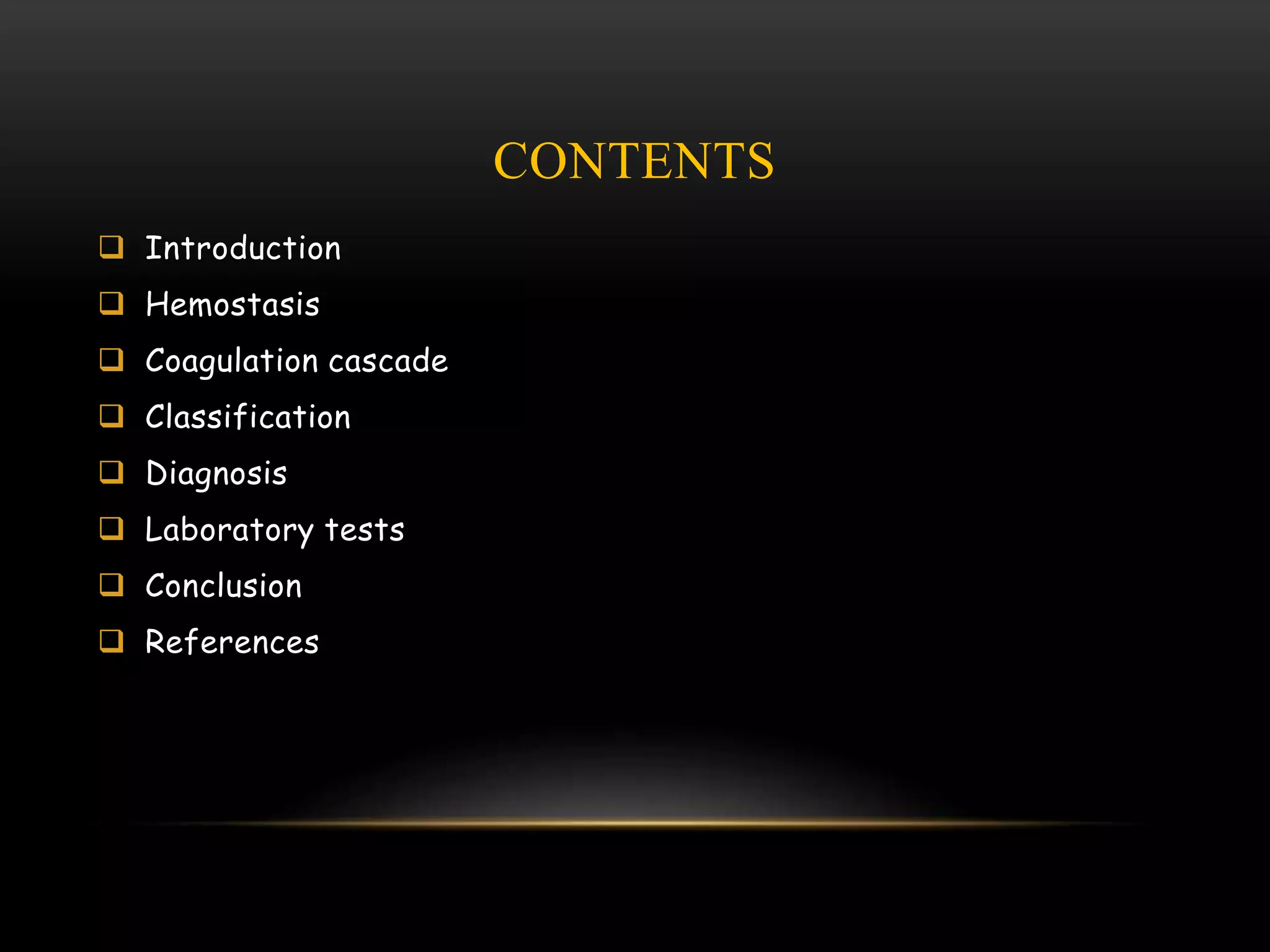 Bleeding Disorders: Classification and Diagnosis | PPTX