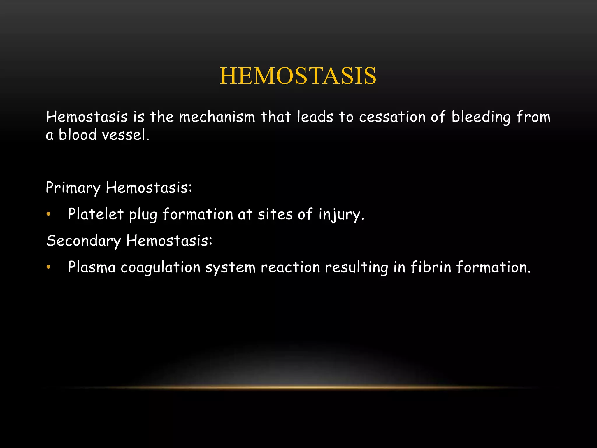 Bleeding Disorders: Classification and Diagnosis | PPTX