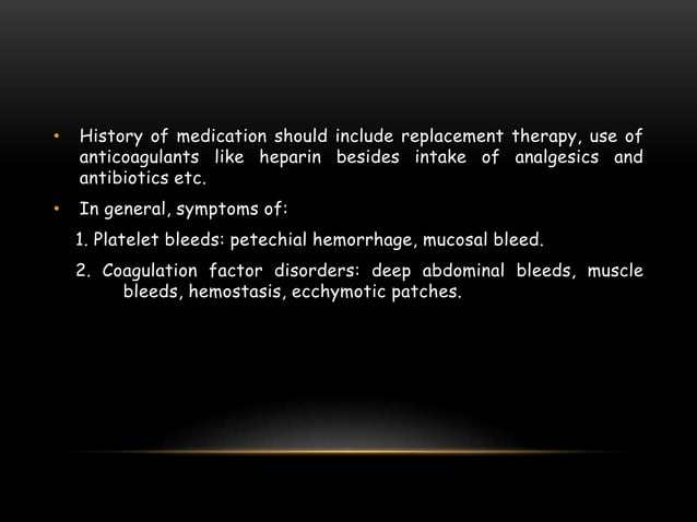 Bleeding Disorders: Classification and Diagnosis | PPTX
