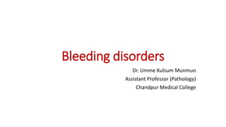 Bleeding disorder Hematology Lecture.pptx