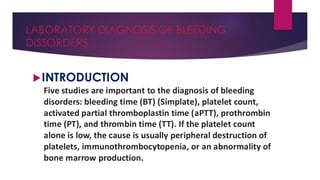 Clinical laboratory technology~Bleeding Disorder | PPT