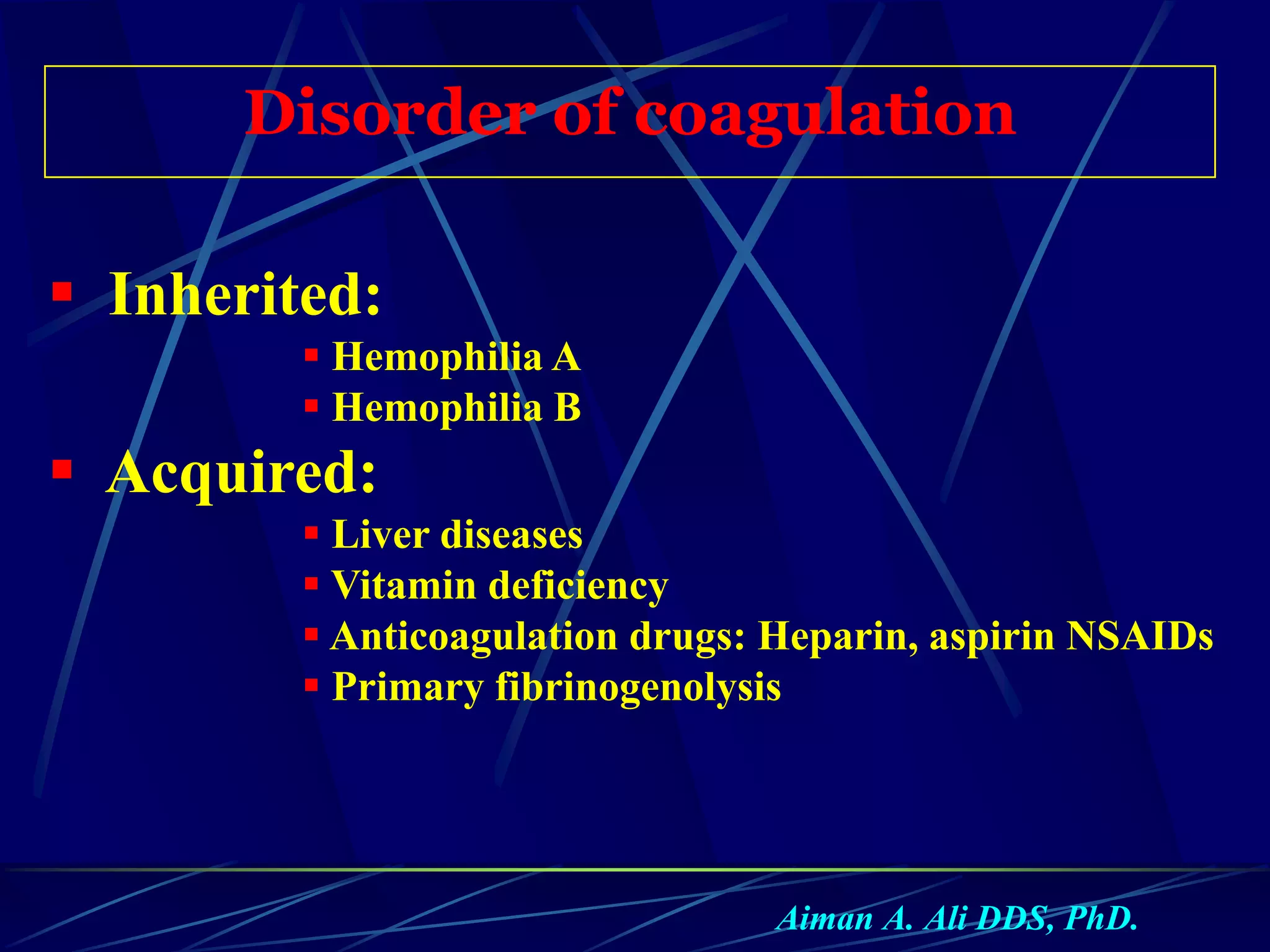 Bleeding disorder1 | PPT