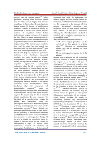 Bleeding disorder and minor oral surgery a review | PDF
