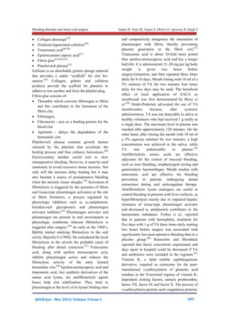 Bleeding disorder and minor oral surgery a review | PDF