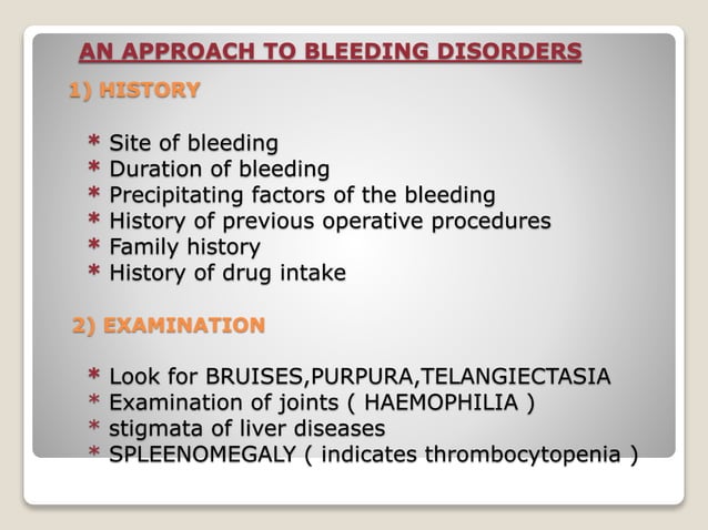 Bleeding disorders | PPT