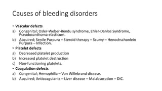 Bleeding disorders - Station 5 PACES | PPT
