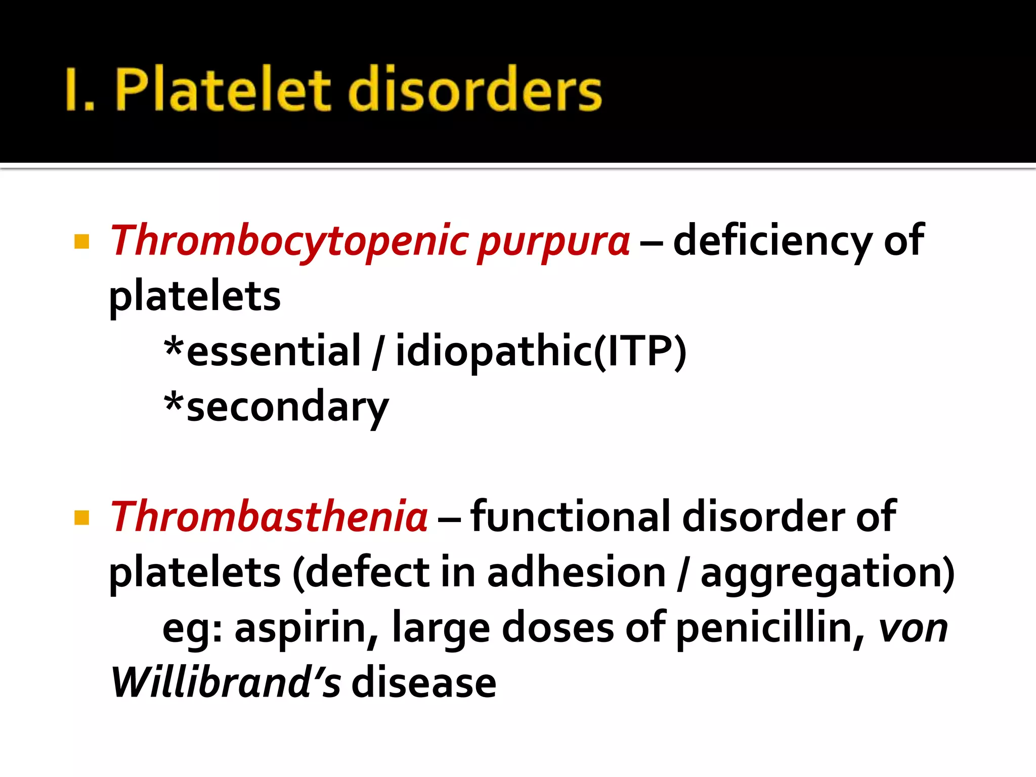 Bleeding disorders | PPTX