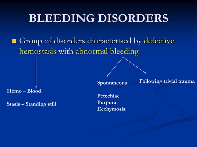 Bleeding disorders | PPTX
