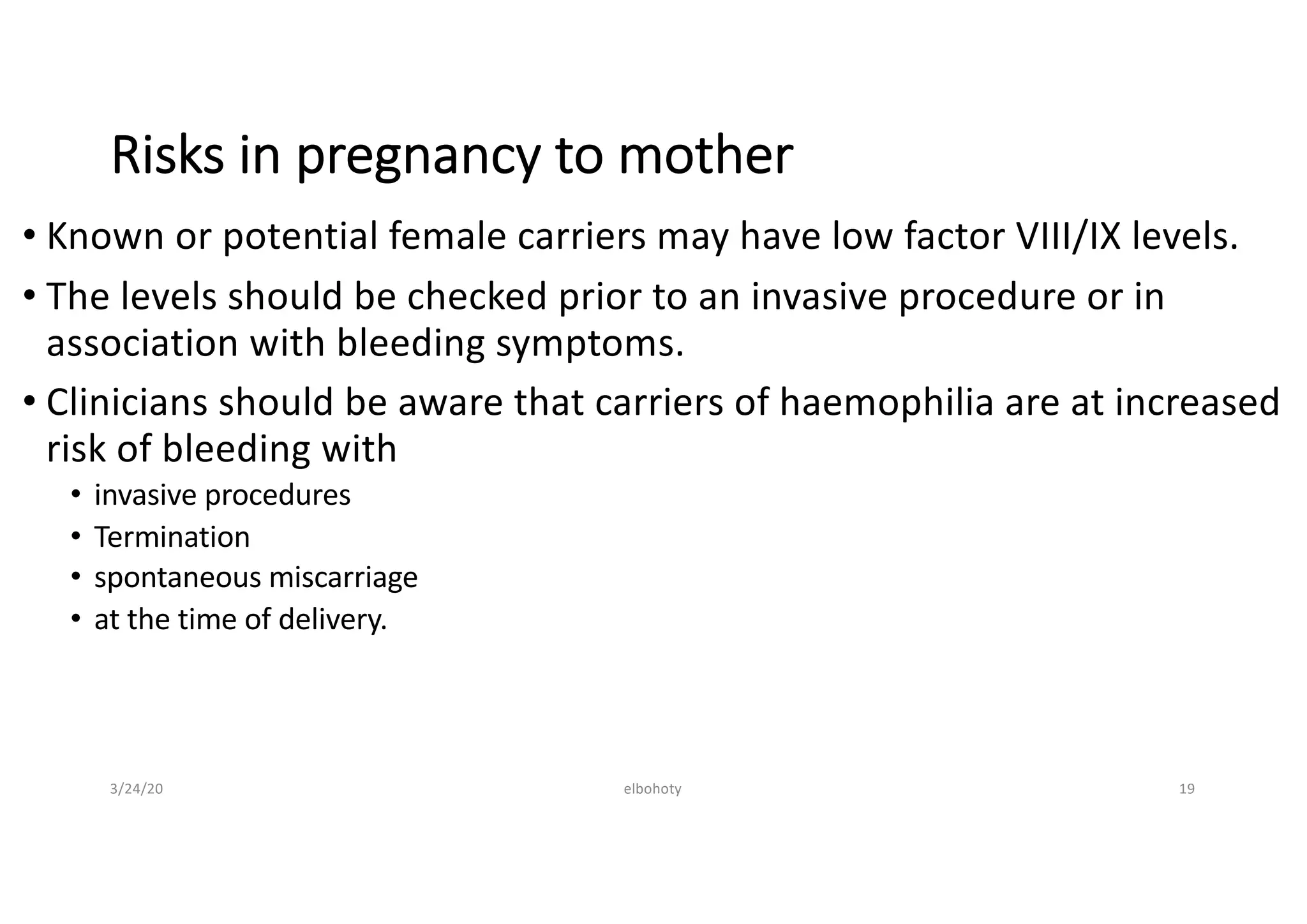 Inherited Bleeding disorders during pregnancy | PDF