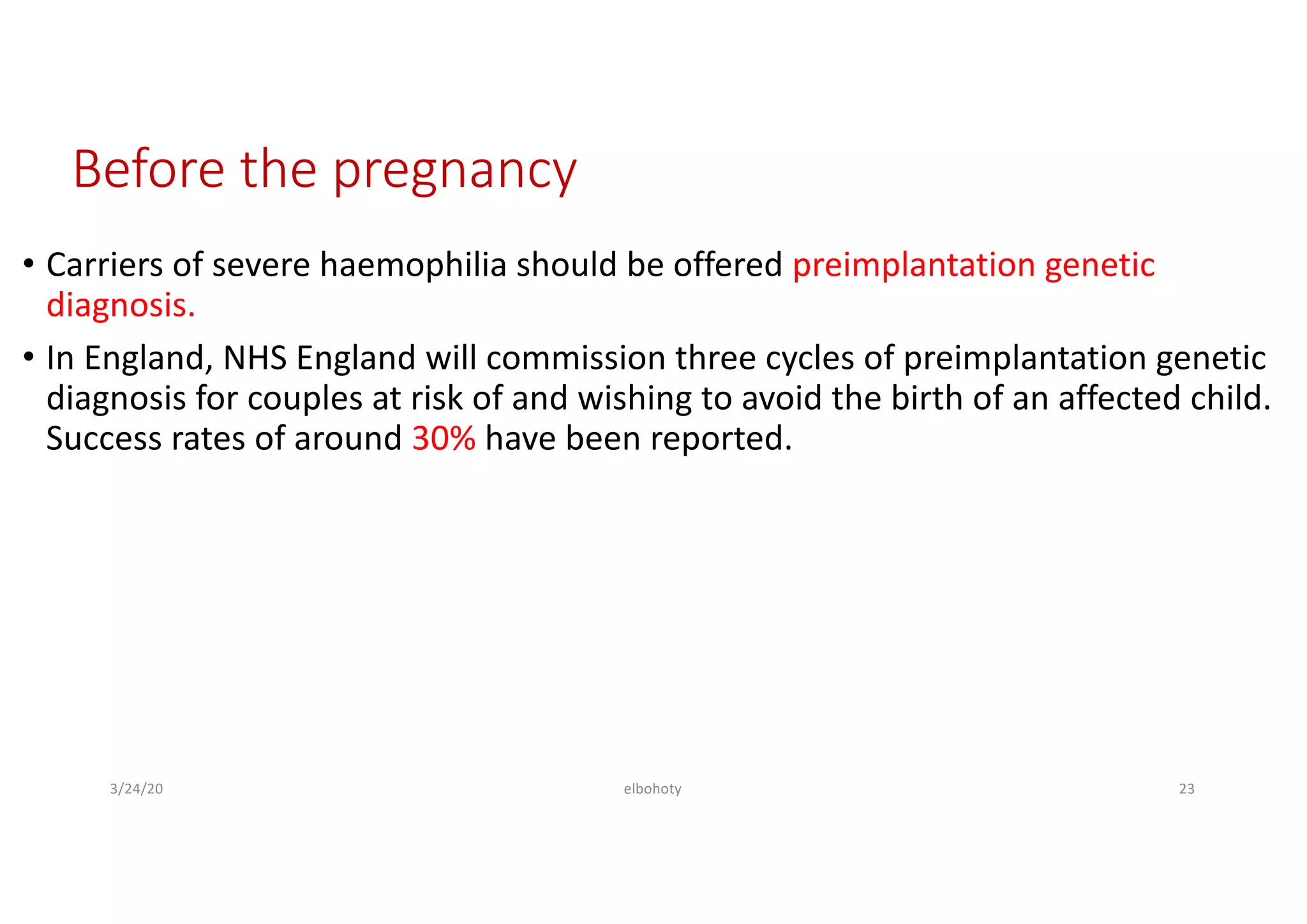 Inherited Bleeding disorders during pregnancy | PDF