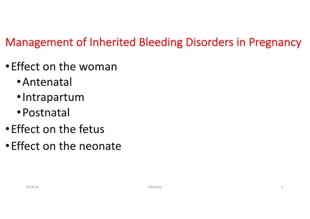 Inherited Bleeding disorders during pregnancy | PDF