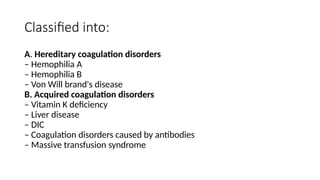 BLEEDING DISORDERS detailed breakdown of management | PPTX